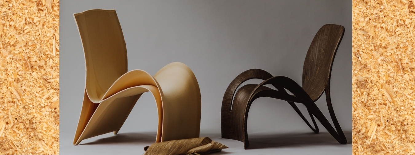 3D-printed chair in biocomposite
