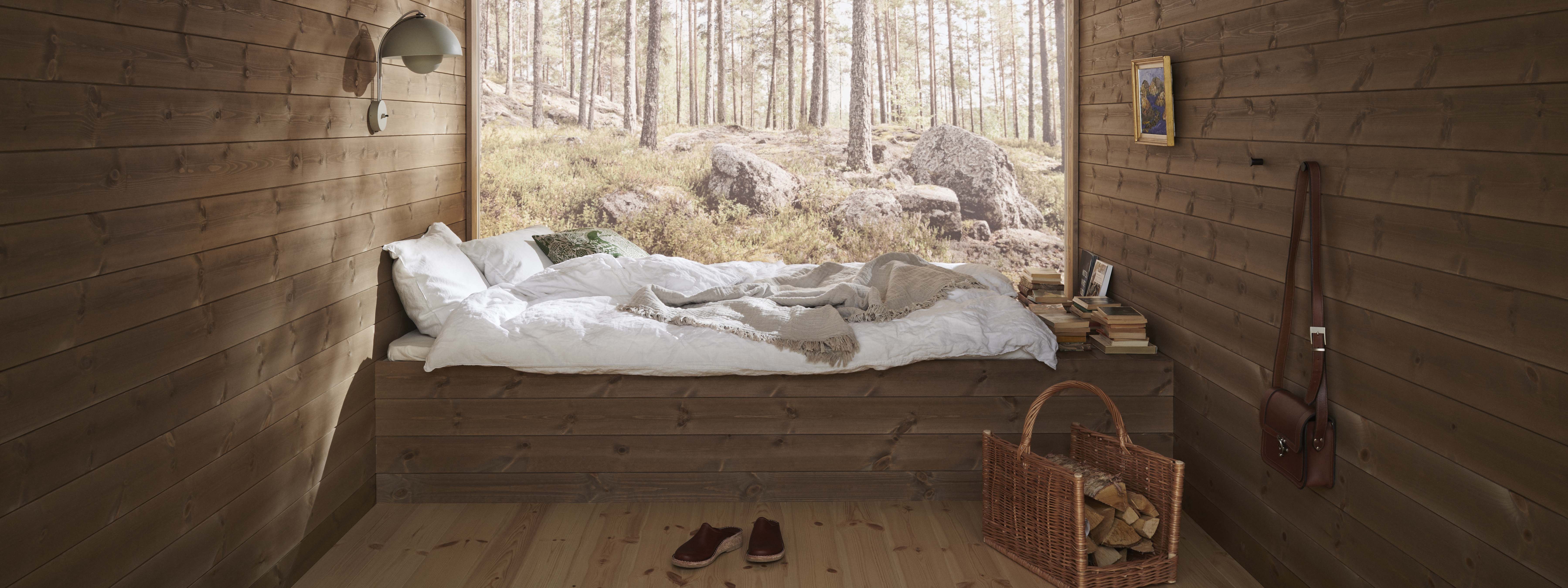 Beiset panel til vegg og tak